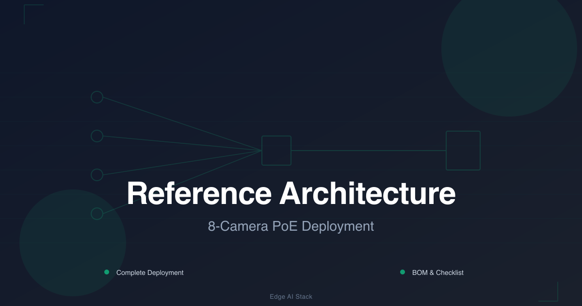 8-Camera Edge AI Reference Architecture (2026) — Complete Deployment Guide